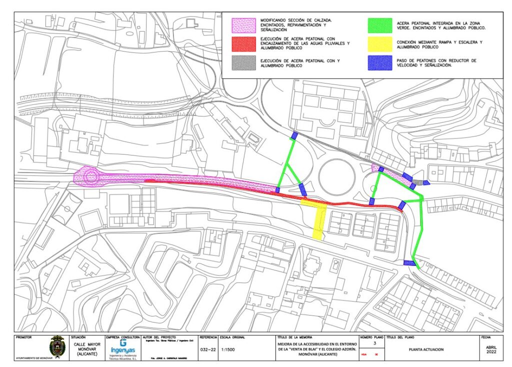 Inician las obras de mejora de accesibilidad en la Venta de Blai y el Colegio Azorín - Monòver.com